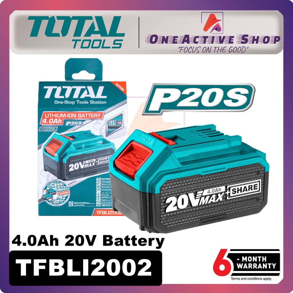 TOTAL 20V 4.0Ah Li-ion Battery TFBLI2002 - 6 Month Warranty ( TOTAL ...