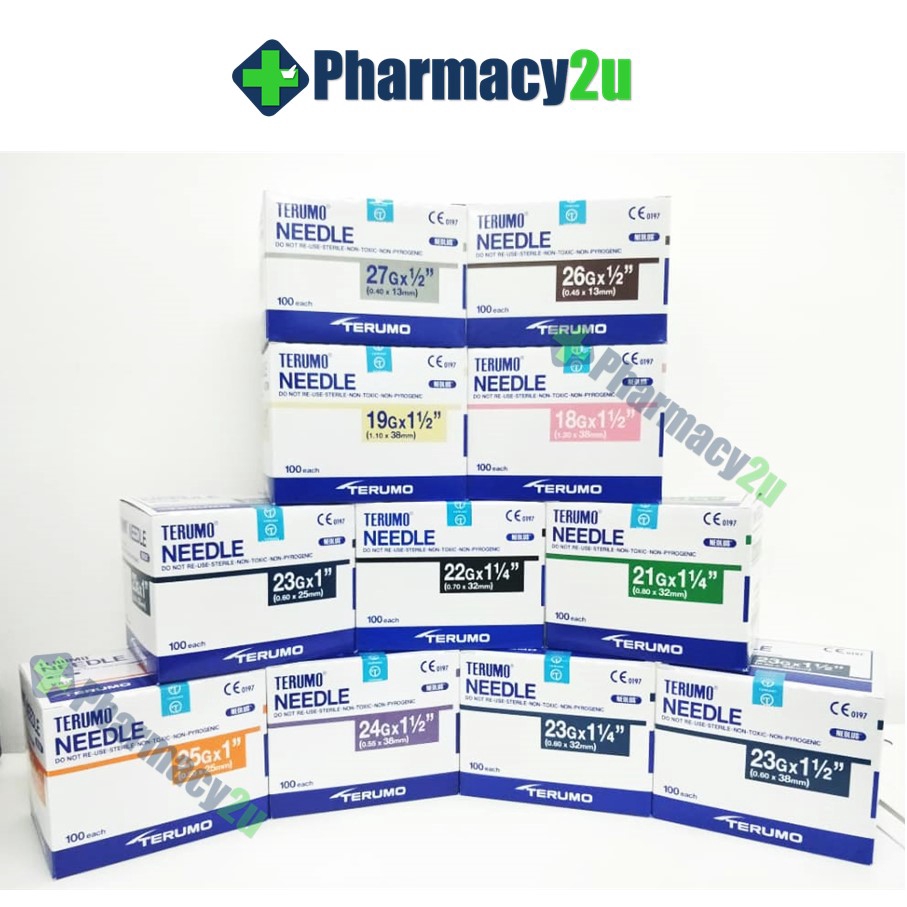 BOX TERUMO NEOLUS NEEDLE 100S 18G/19G/20G/21G/22G/23G/24G/25G/26G/27G ...
