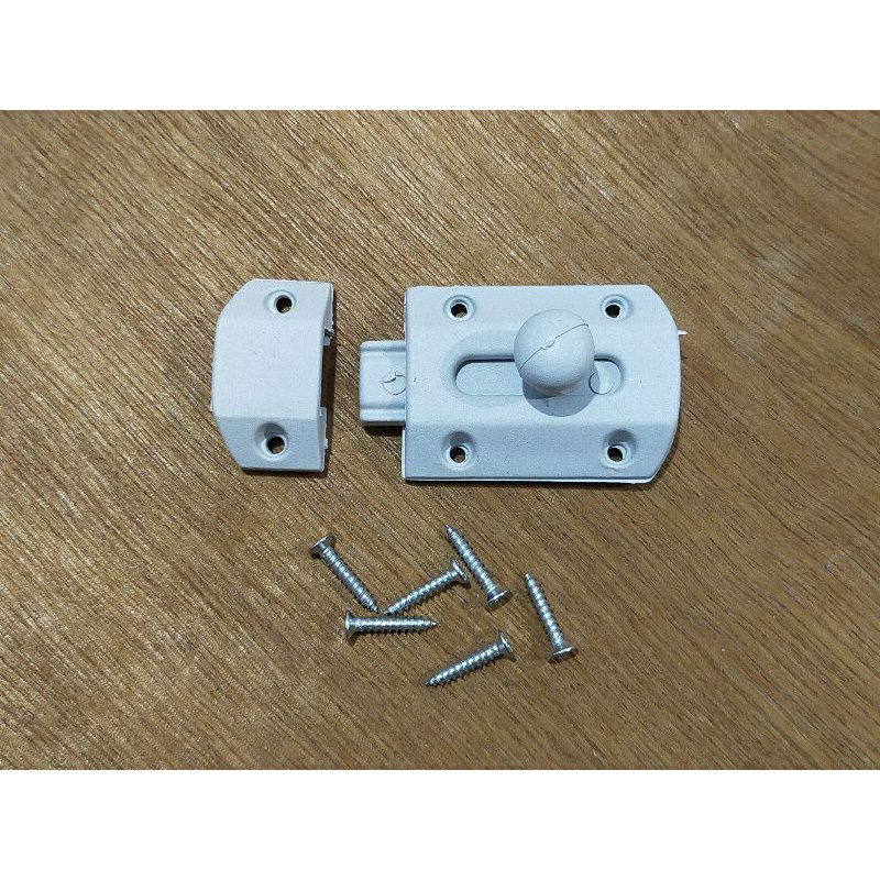 Pvc Door Latch Latch Plastic Lock Bathroom 2 Inch WC Toilet Slot Latch ...