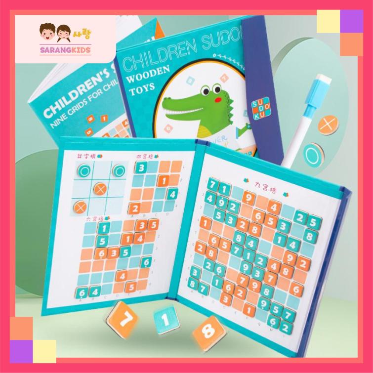 Kids Wooden Classic Early Learning Educational Magnetic Sudoku Puzzle ...