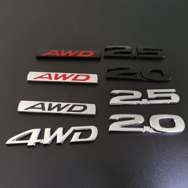 3D Metal Sticker 4WD Emblem AWD Badge Decals for MAZDA Car Side Fender ...