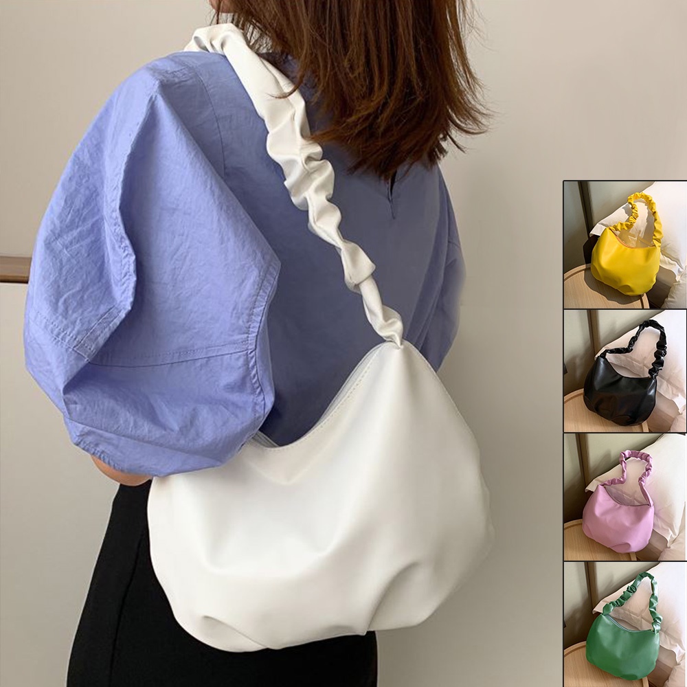 Dumpling hobo bag women half moon cloud handbag underarm shoulder ...