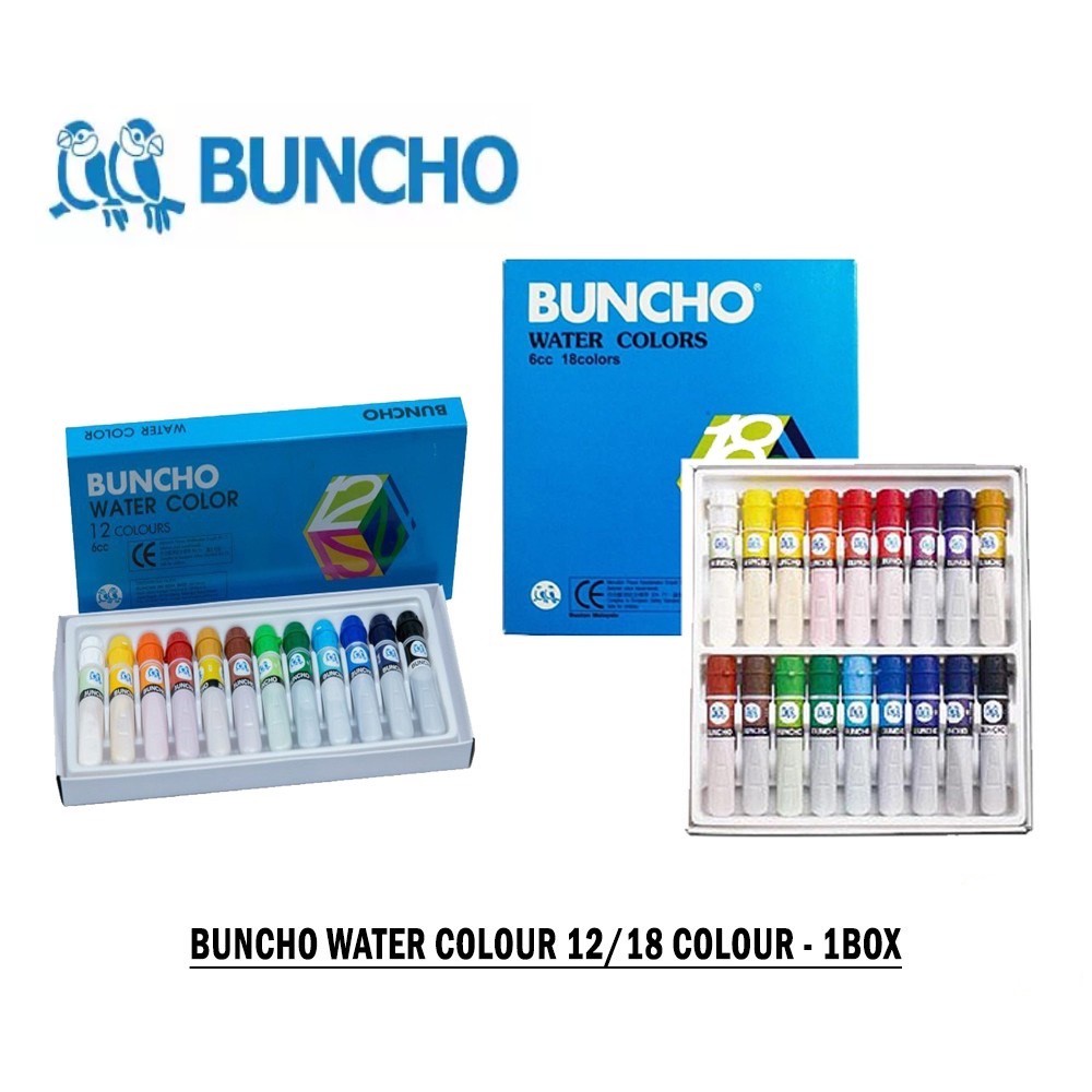Buncho Water Colour / Poster Colour 6cc/15cc (12/18 Colours) | Shopee ...