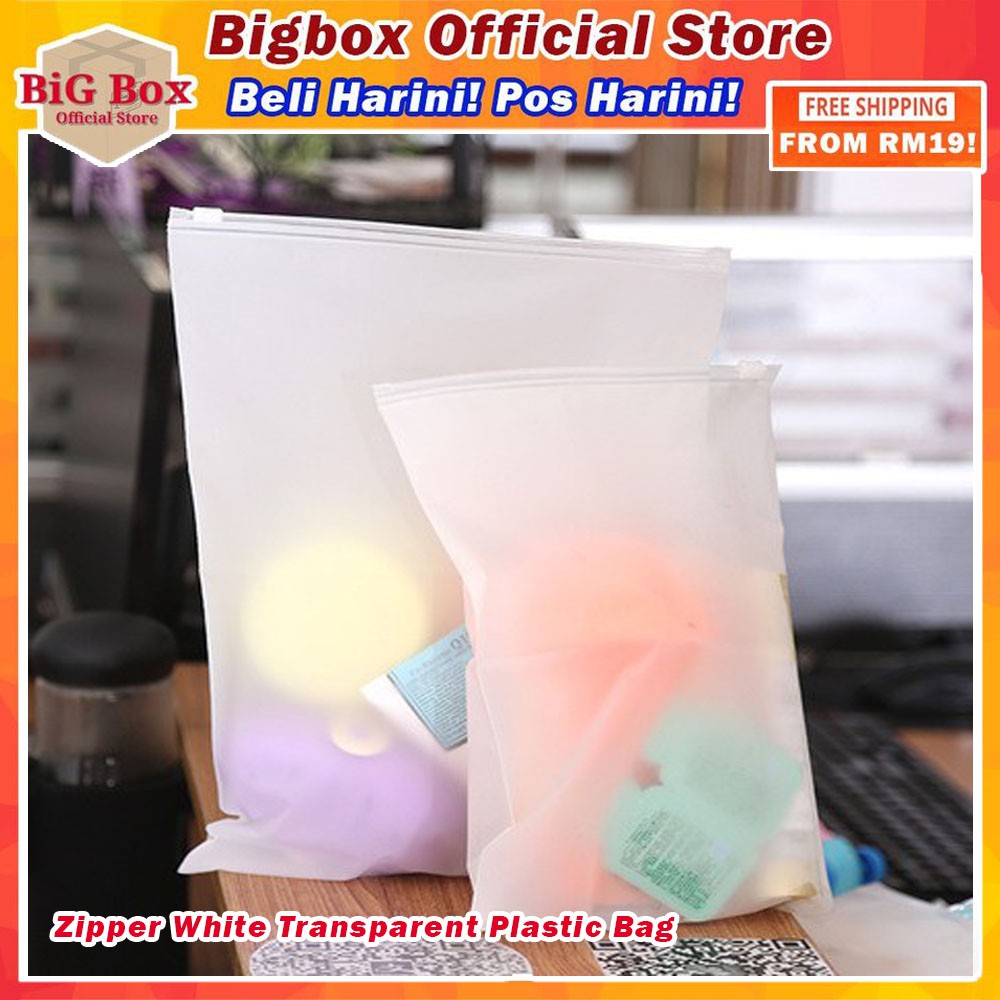 Zip Plastic Bag Lock Zipper Plastik Beg Frosted Waterproof (Ready Stock ...