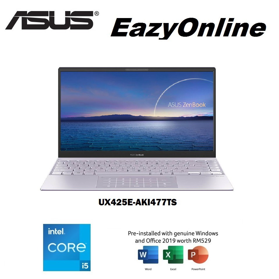 Asus ZenBook 14 UX425E-AKI477TS 14'' FHD Laptop Lilac Mist ( I5-1135G7 ...