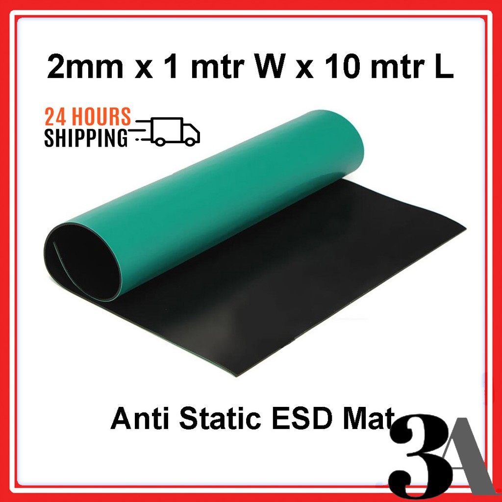 Anti Static Mat ESD Green Rubber Sheet Control Work Table Static ...