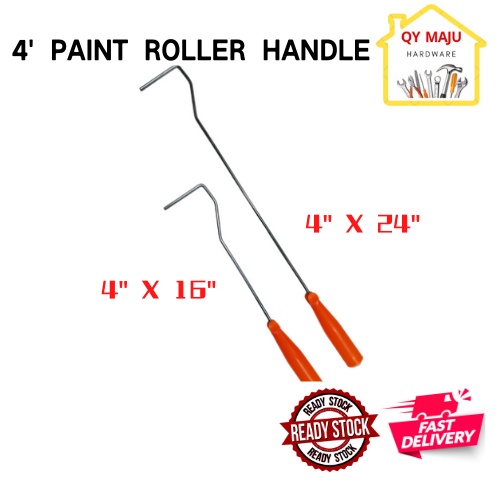 4’’ Paint Roller Handle /Batang Roller Cat 4"x16" & 4"x24/ Roller ...