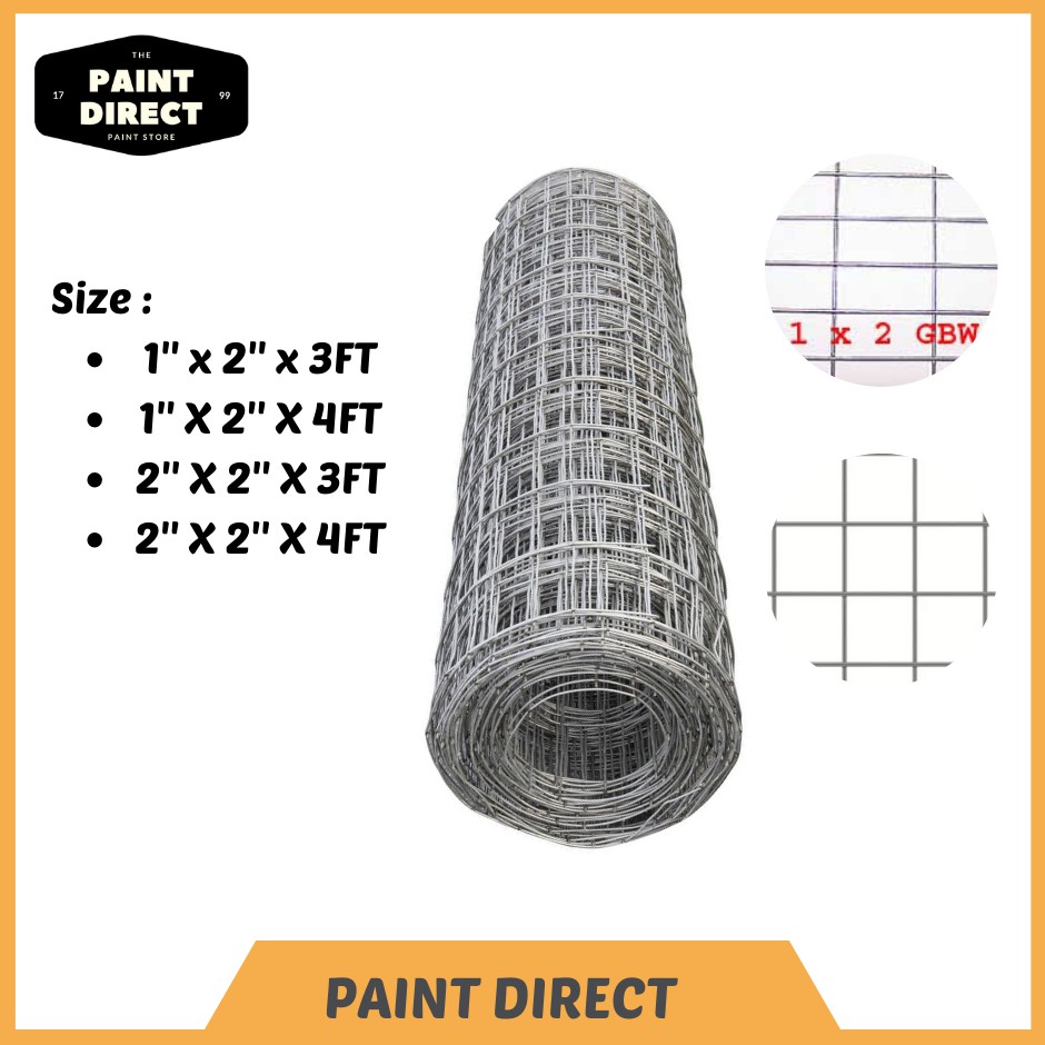 40FT X x 15G BRC Galvanized Welding Wire Mesh Net Netting / Dawai ...