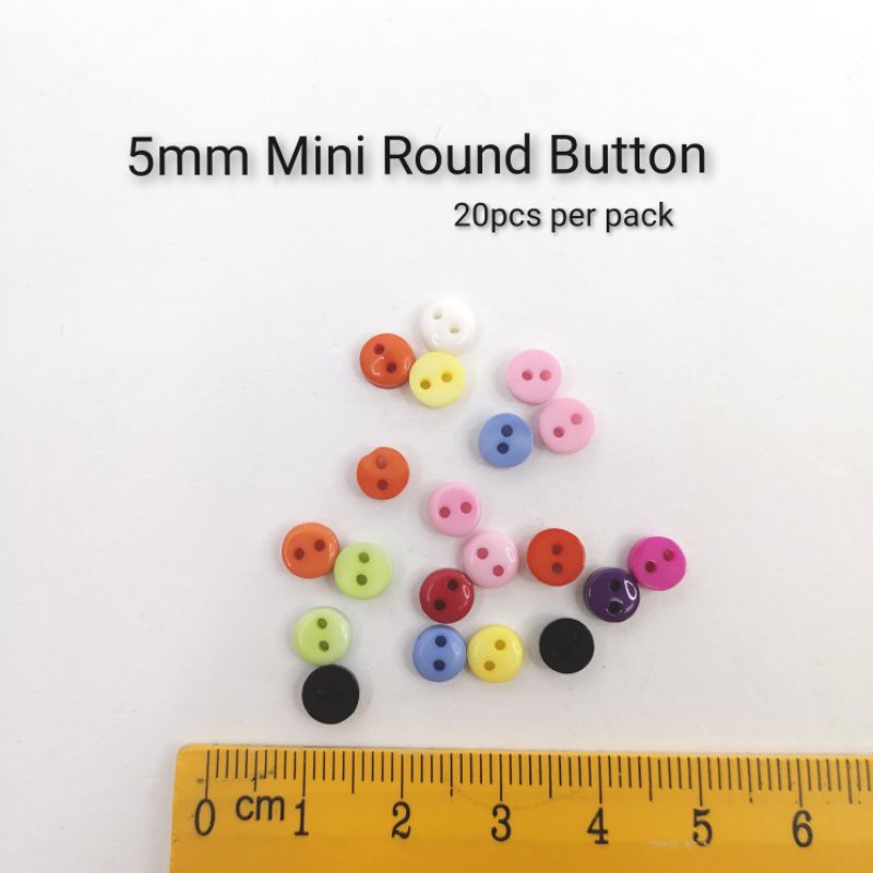 5mm Mini Plastic Round Button (20pcs) | Shopee Malaysia