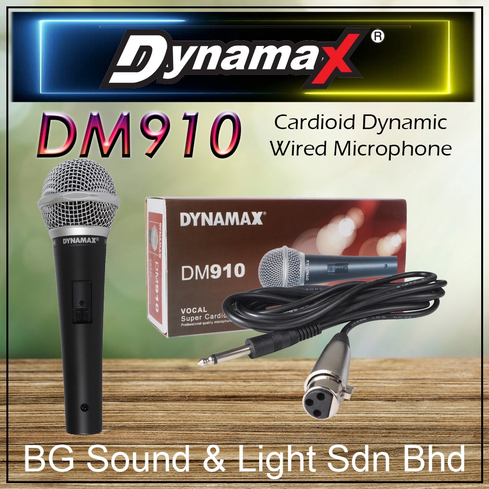 DYNAMAX DM910 Cardioid Dynamic Wired Microphone | Shopee Malaysia
