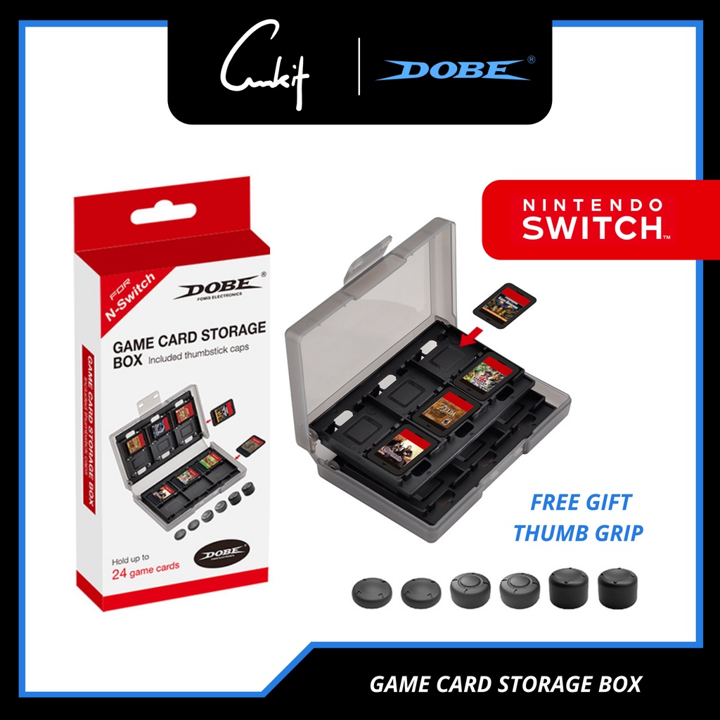 8.8 SALE 】DOBE Switch Game Card Storage Box Joycon Thumb Grip 24 Slot ...