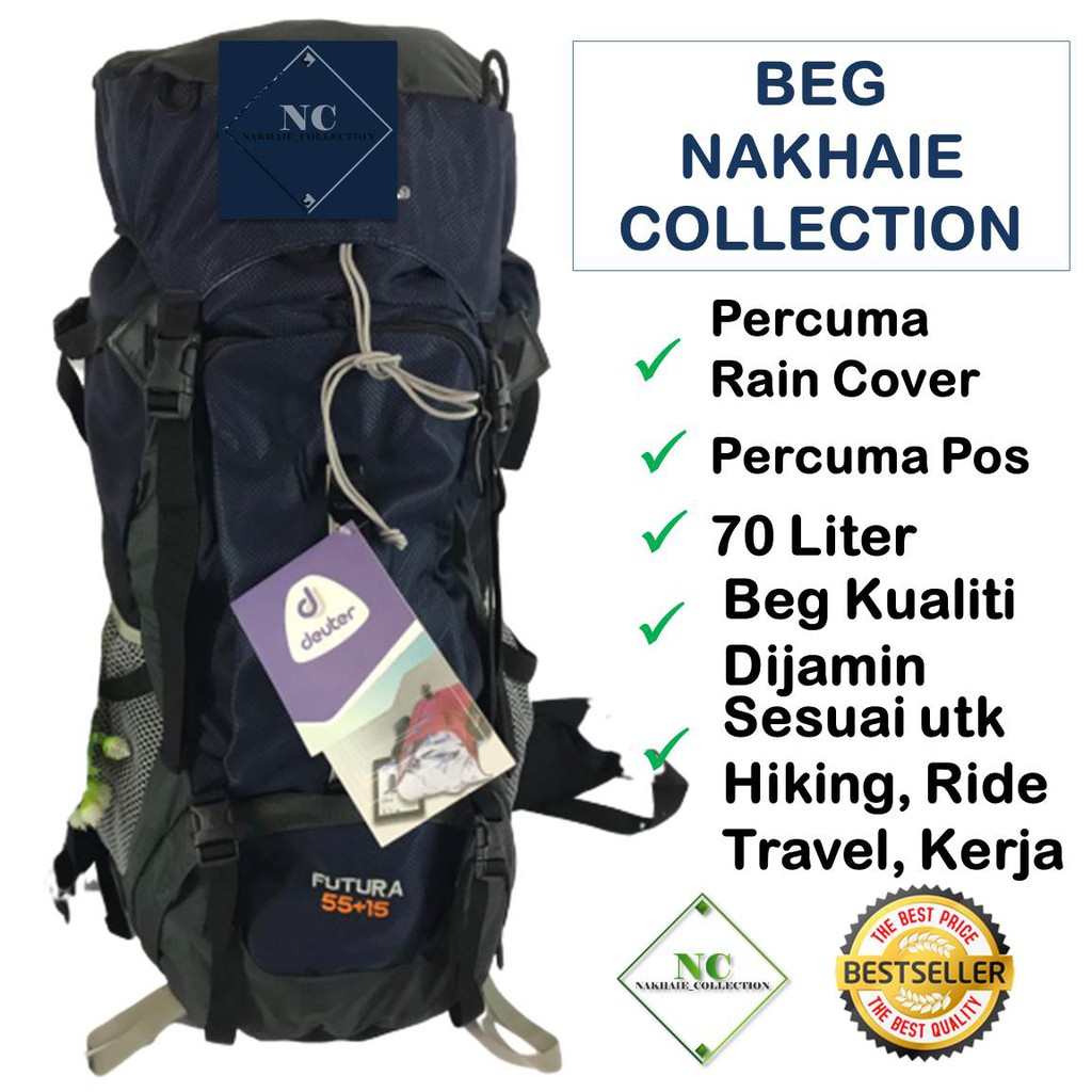 POS PERCUMA BEG PELBAGAI WARNA 70 LITER[Beg Travel Hiking Nakhaie ...