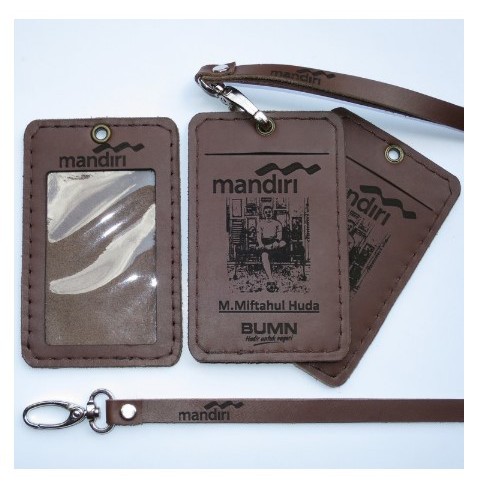 Custom Leather Name Tag Name Tag Logo Bank Leather Bank BRI Id Card ...