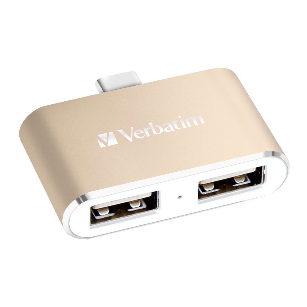 Verbatim Type C HUB / USB HUB Type C 2 Port / Type C to USB Gold ...