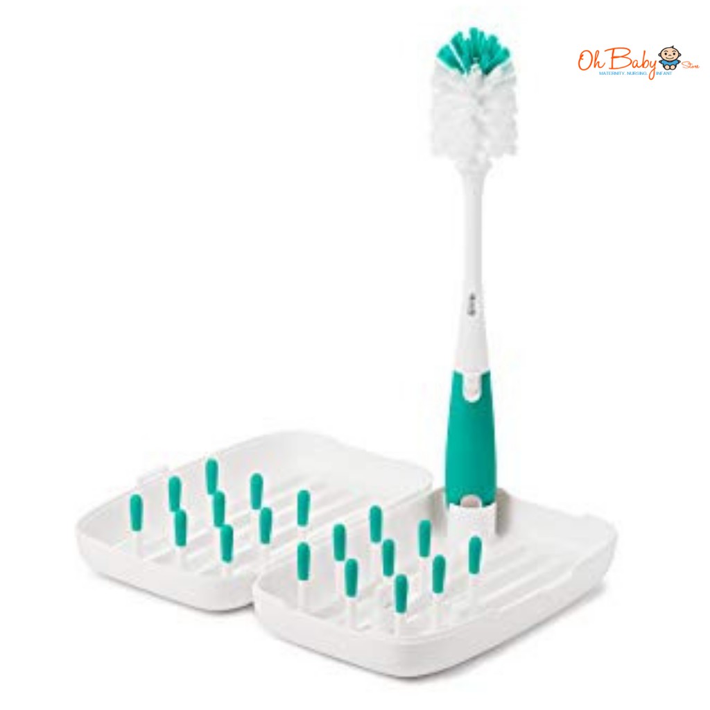 Oxo Tot On the Go Baby Bottle Drying Rack Teal/Gray | Shopee Malaysia