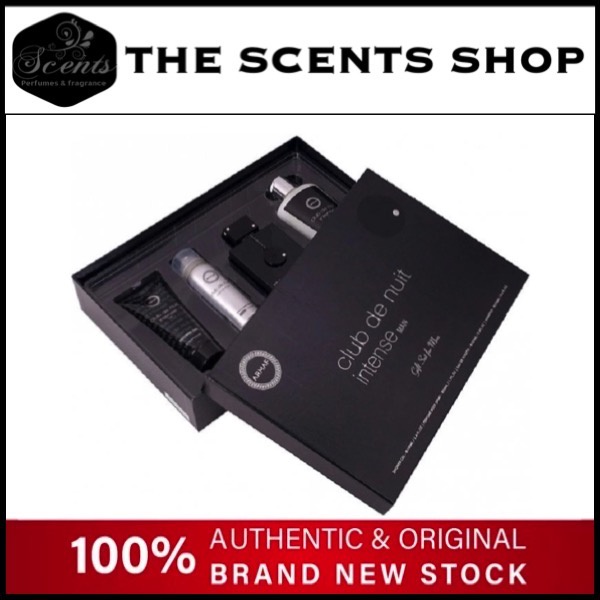 Armaf Club De Nuit Intense Men 4 piece Giftset (105 ml EDT+50 ml Body ...