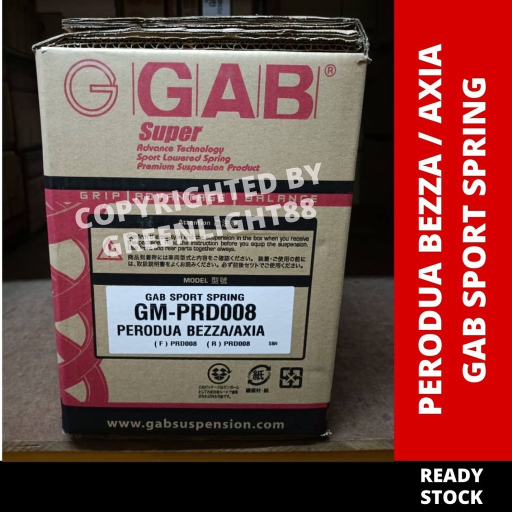 (100% ORIGINAL) PERODUA BEZZA / AXIA GAB SPORT SPRING (1 SET 4 PCS ...