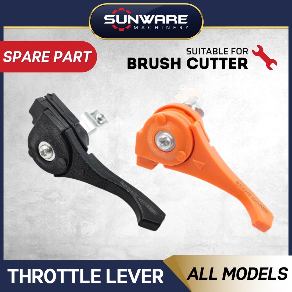 Throttle Lever Brush Cutter (Black / Orange)Press Minyak Mesin Rumput ...
