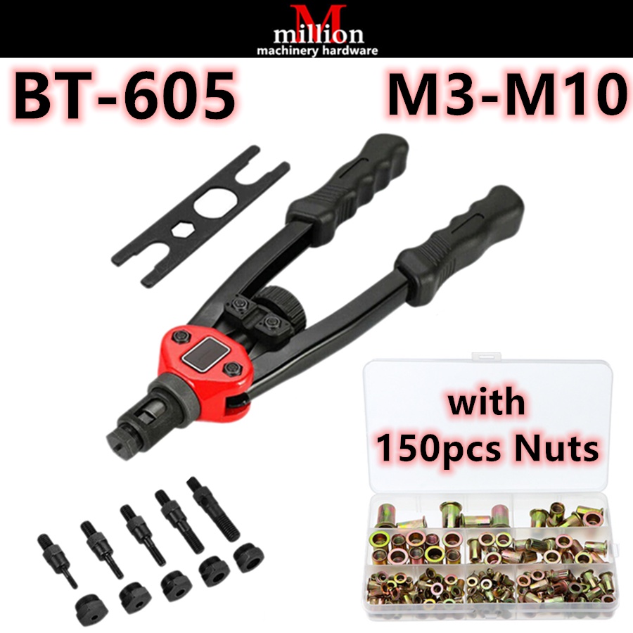 BT-606/605 M3-M10 Labor-saving Manual Hand Thread Riveter Nut Gun ...
