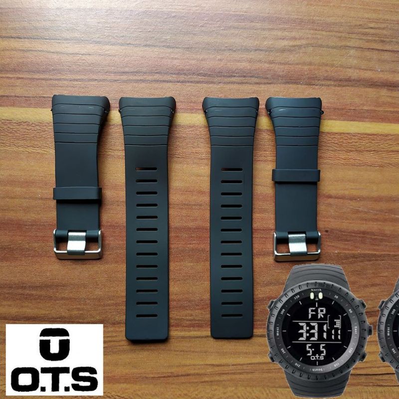 HITAM Rubber strap OTS T5007G OTS 5007 black watch strap | Shopee Malaysia