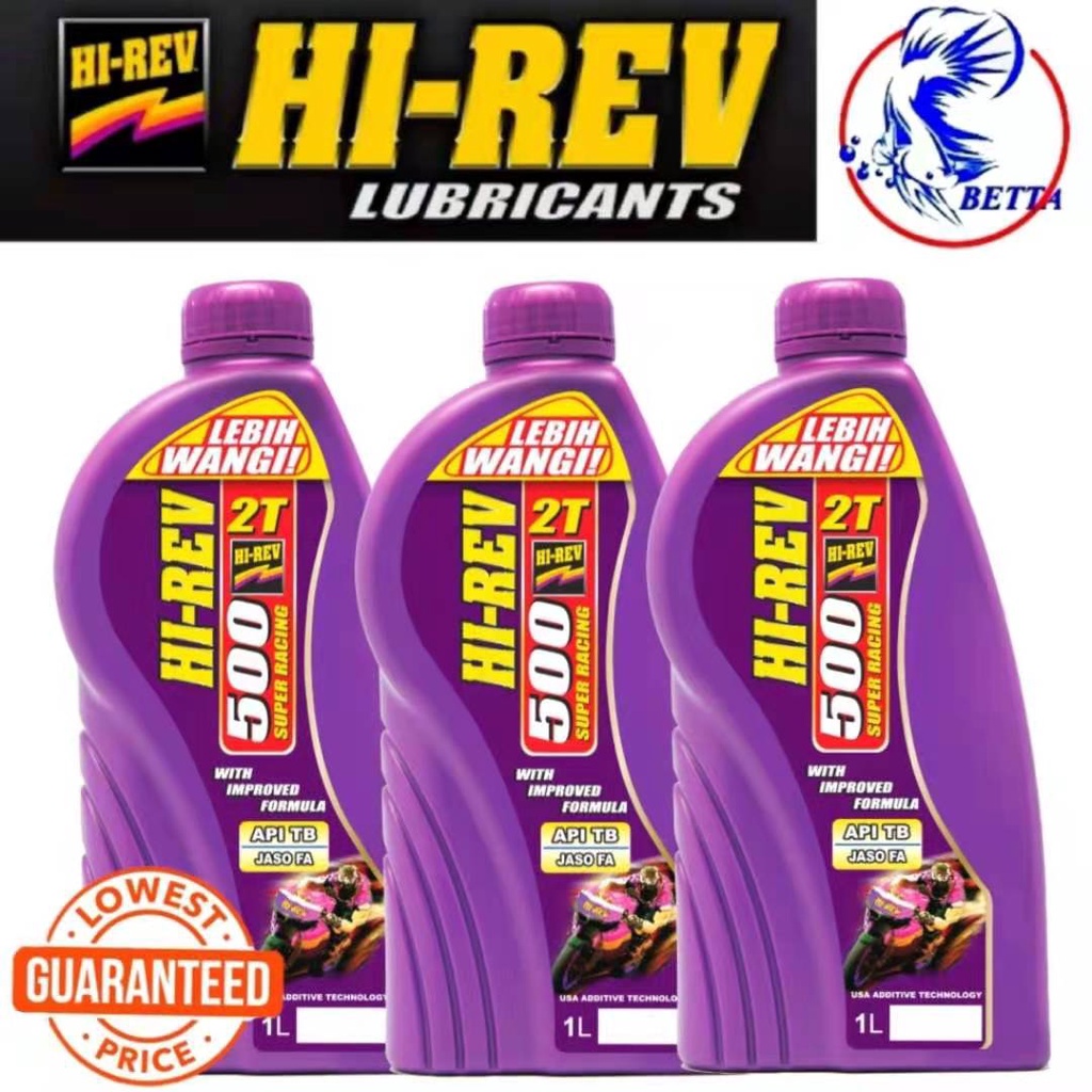 HI-REV 2T 500 SUPER RACING API TB JASO FA ORIGINAL OIL HIREV 1L - BETTA ...