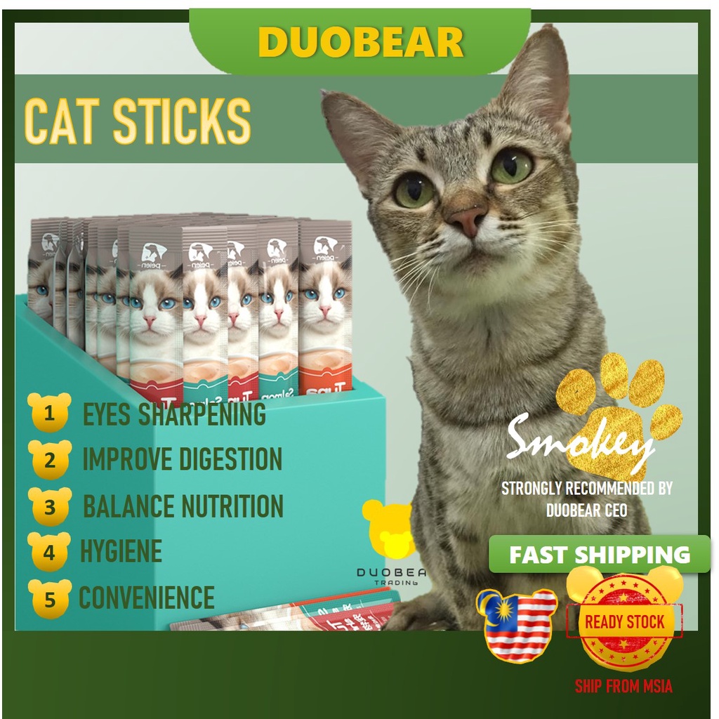 [CAT LIQUID SNACKS] PEIEN Stick Treats Cream Cheap Wet Food Kucing ...