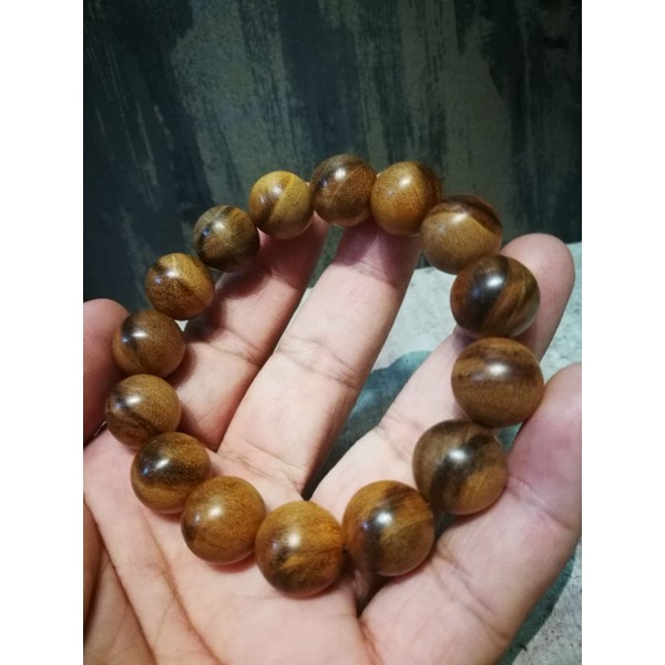Gelang tangan kayu kemuning emas(wood bracelet) | Shopee Malaysia