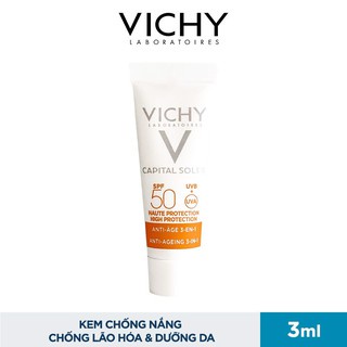 [Mini Size 3ml] Vichy Non-Greasy Sunscreen SPF 50 UVA +UVB WITH BOX ...