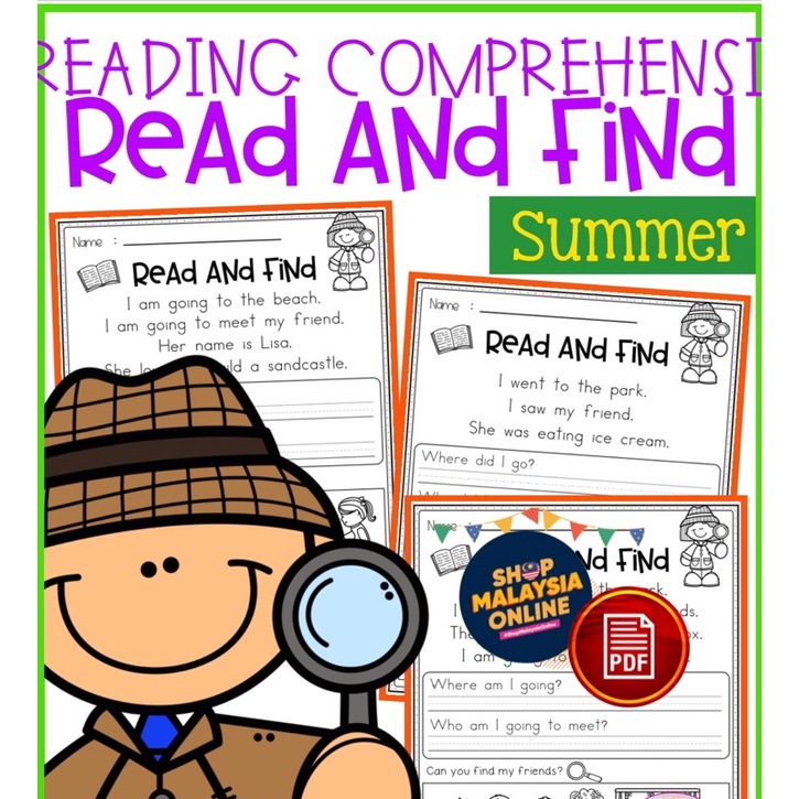 English Reading Comprehension Read and Find Primary Exercise Book PDF ...