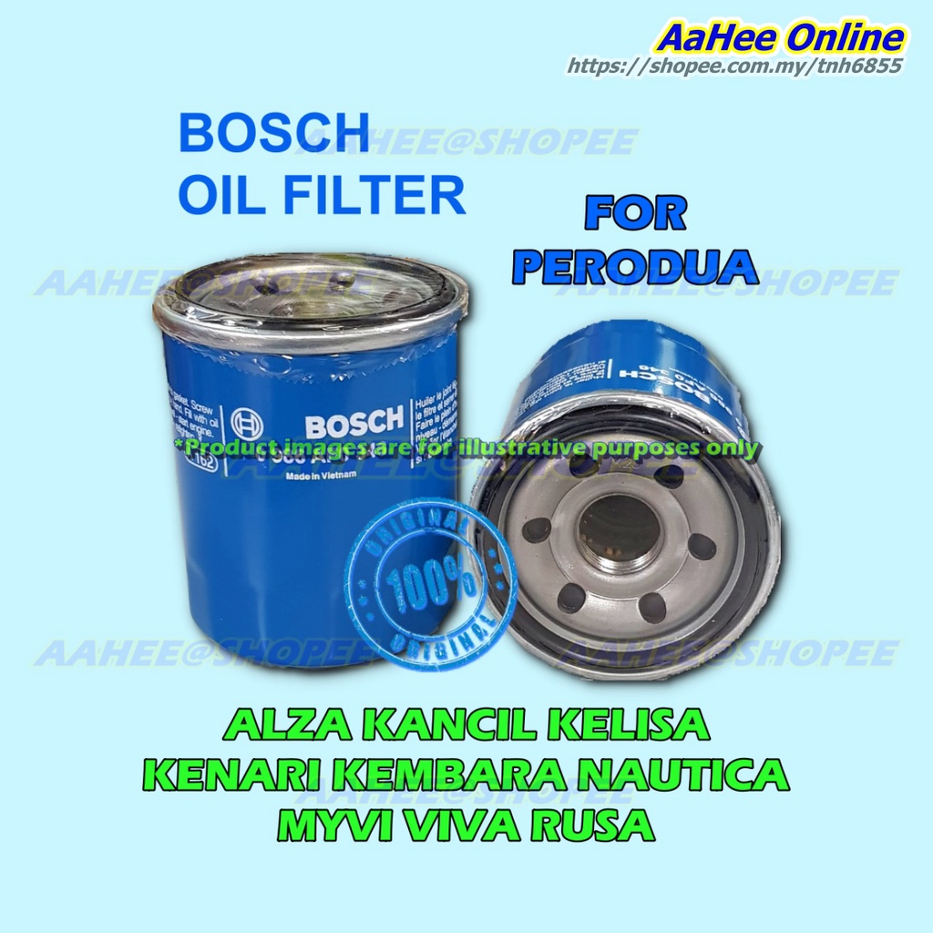 BOSCH Oil Filter -Perodua Alza Myvi Viva Kancil Kenari Kelisa Kembara ...