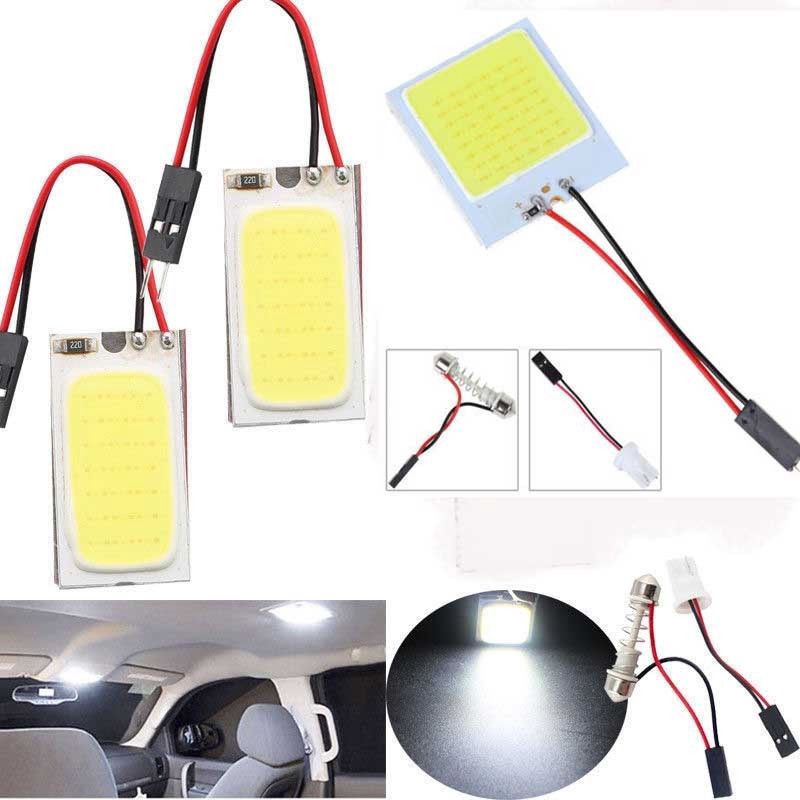 New White 48 SMD COB LED T10 4W 12V Car Interior Panel Light Dome Lamp ...