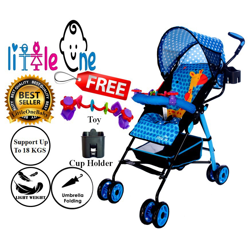 Little One Baby Umbrella Stroller Buggy With Steel Frame & Back-Rest ...