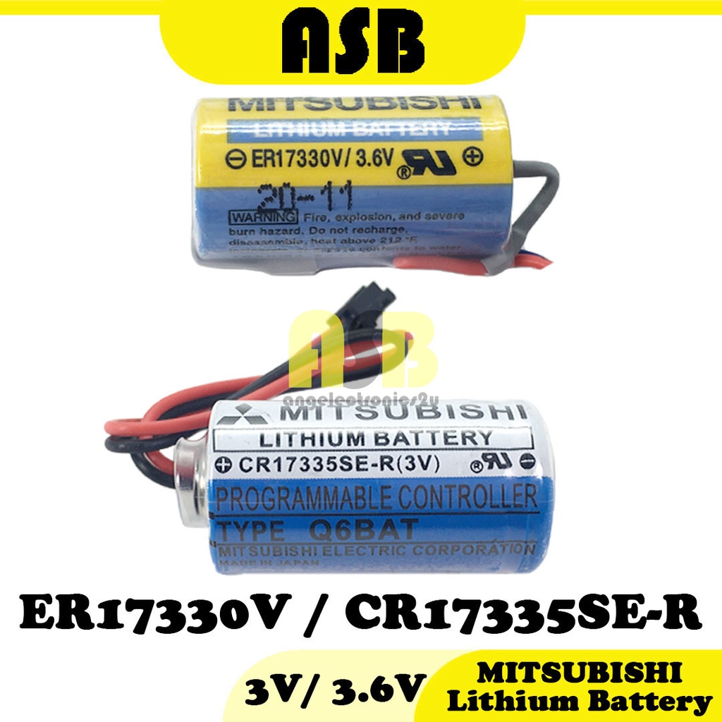(1pc) MITSUBISHI Lithium Battery ( CR17335SE-R / ER17330V ) ( 3V / 3.6V ...
