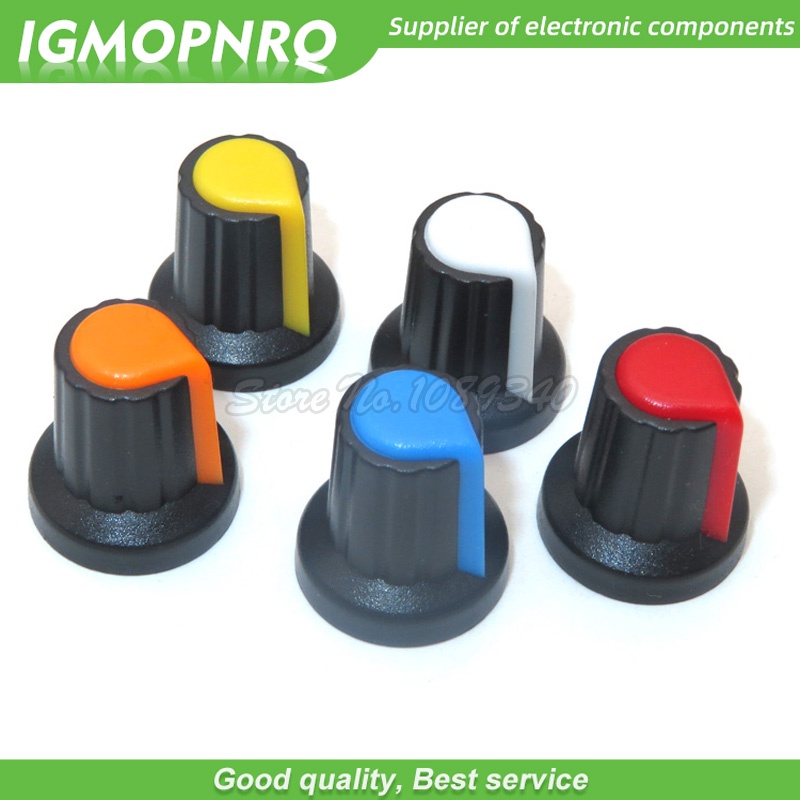 20PCS WH148 potentiometer knob Yellow Orange Blue White Red cap15X17mm ...