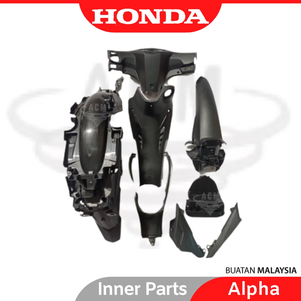 HONDA Alpha Inner Non Color Parts Coverset Body Cover Set Alpha Full Set - 8pcs | Shopee Malaysia