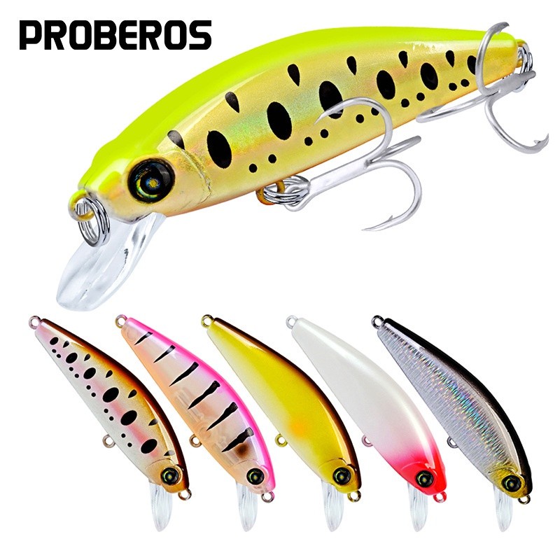 Proberos Umpan Pancing Hard Bait Minnow 8cm 11g Top Water Fishing Lure ...