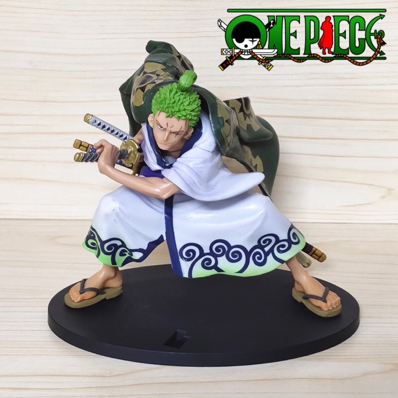 One Piece Wano Country Kimono Roronoa Zoro Battle Version 14cm Action ...