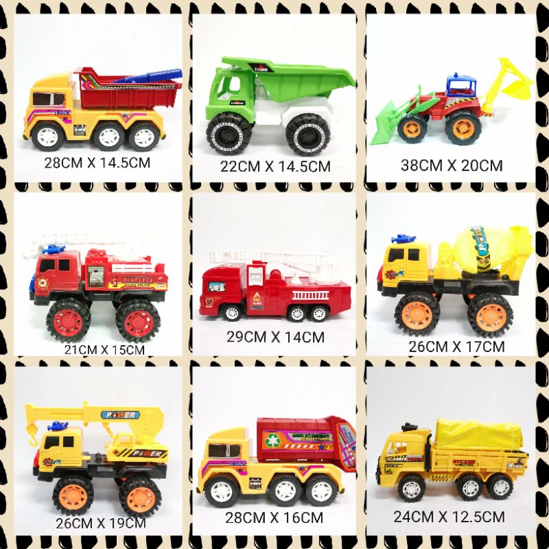 Lori Mainan Sederhana Besar Lorry Truck Medium Size Construction ...