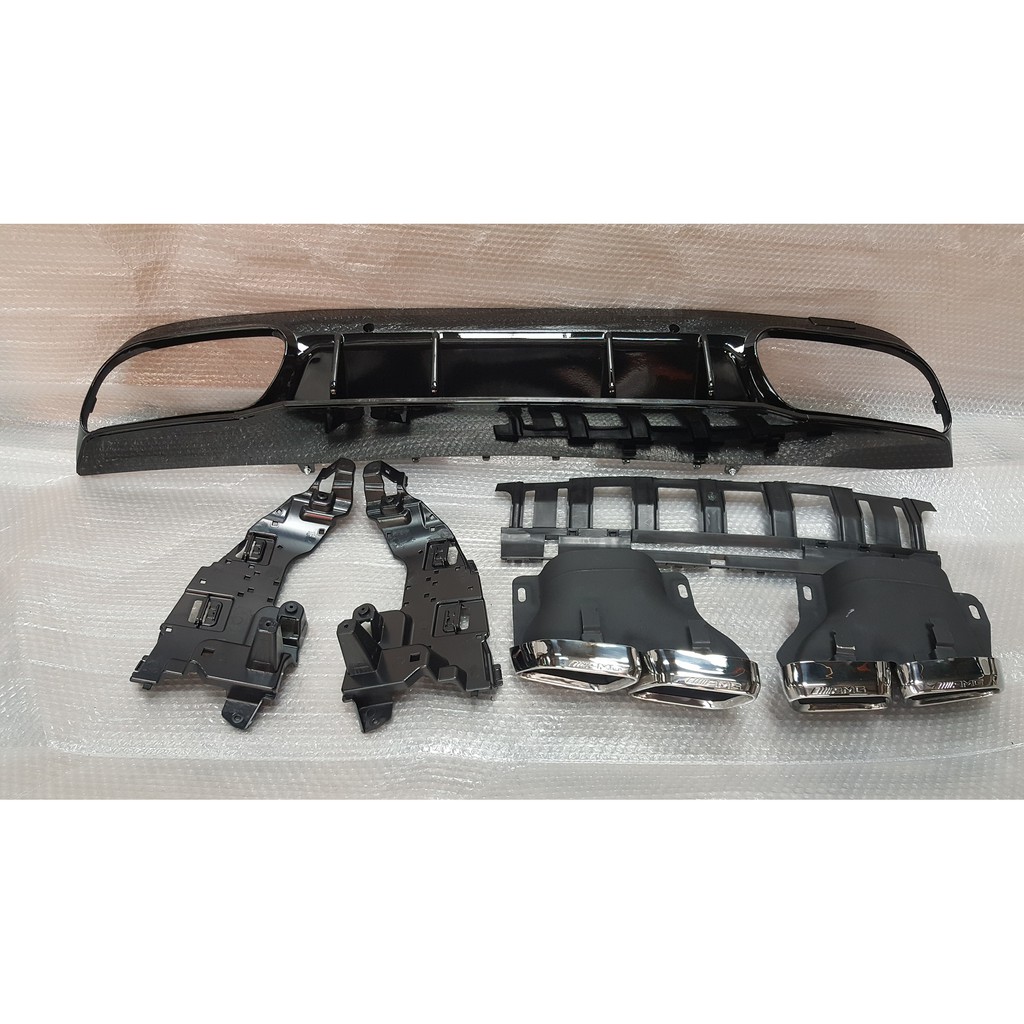 Mercedes Benz C Class W205 S205 Facelift C63 AMG Style Rear Diffuser ...