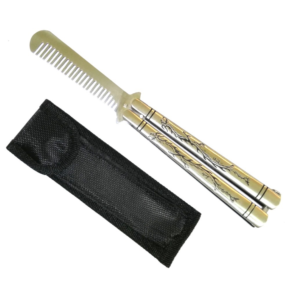 Dragon Silver Butterfly Folding Comb With Pouch training Practice ...