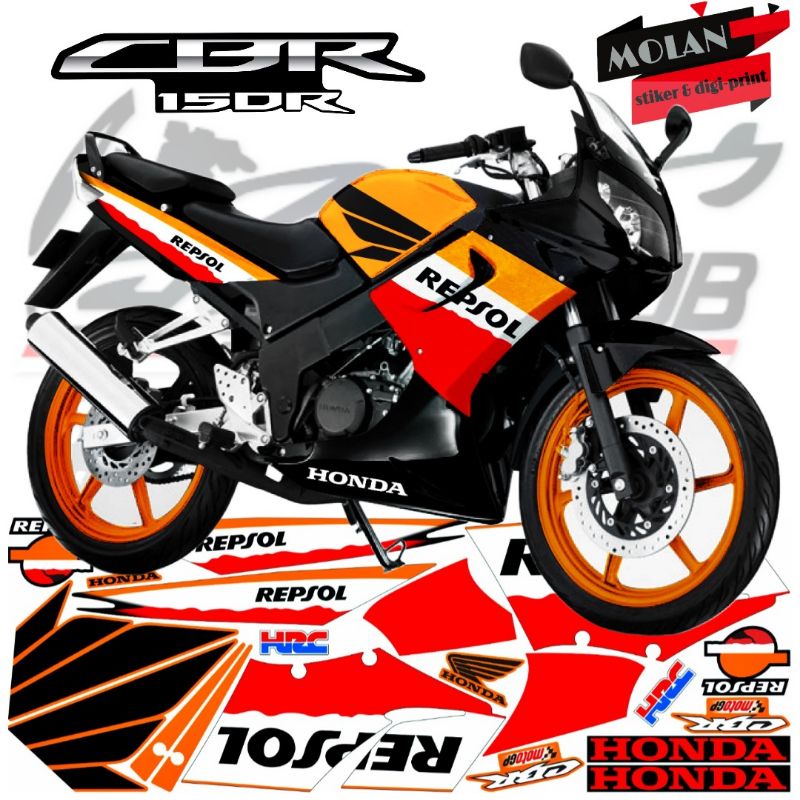 Decal Sticker Striping Variation Motif Ori Honda CBR 150 R OLD REPSOL ...