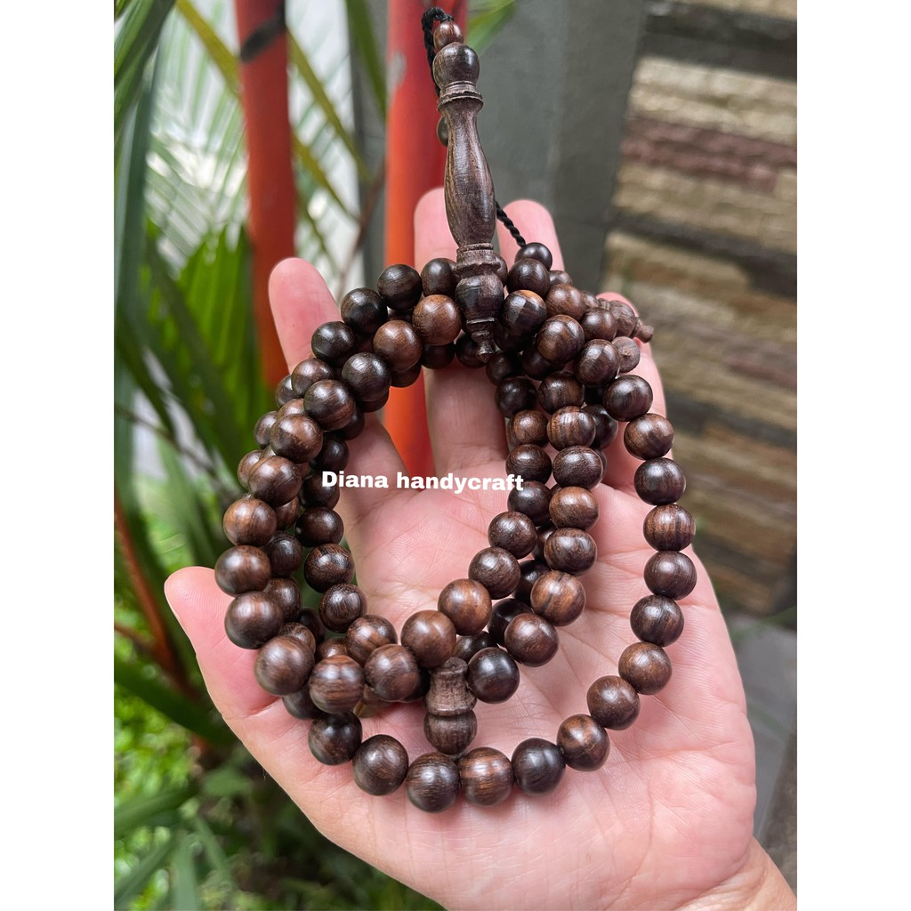 Original 99 Kalimosodo Kalimasada Wood Prayer Beads Tasbih | Shopee ...