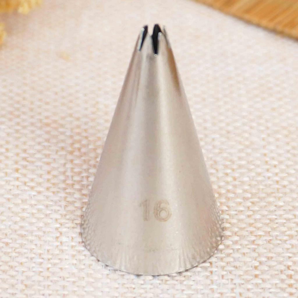 #16 Small Size Open Star Icing Nozzle Stainless Steel Piping Tip Cake ...