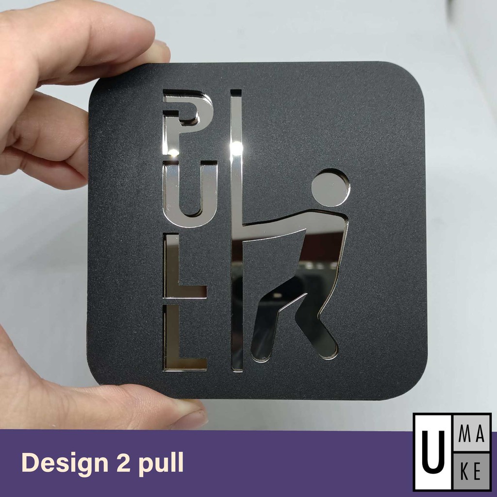 UMAKE Push and Pull Door Sign Door Signage Office use | Shopee Malaysia