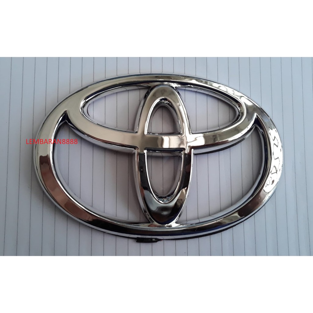 Toyota Logo Emblem 13 cm Universal Chrome Car | Shopee Malaysia