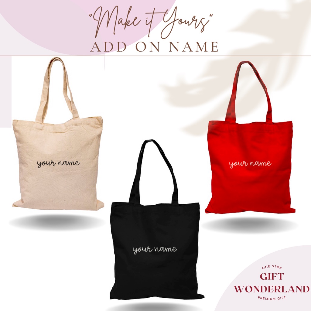 Personalised Bag | Custom Bag | Bag with Name | Customised Canvas Tote ...