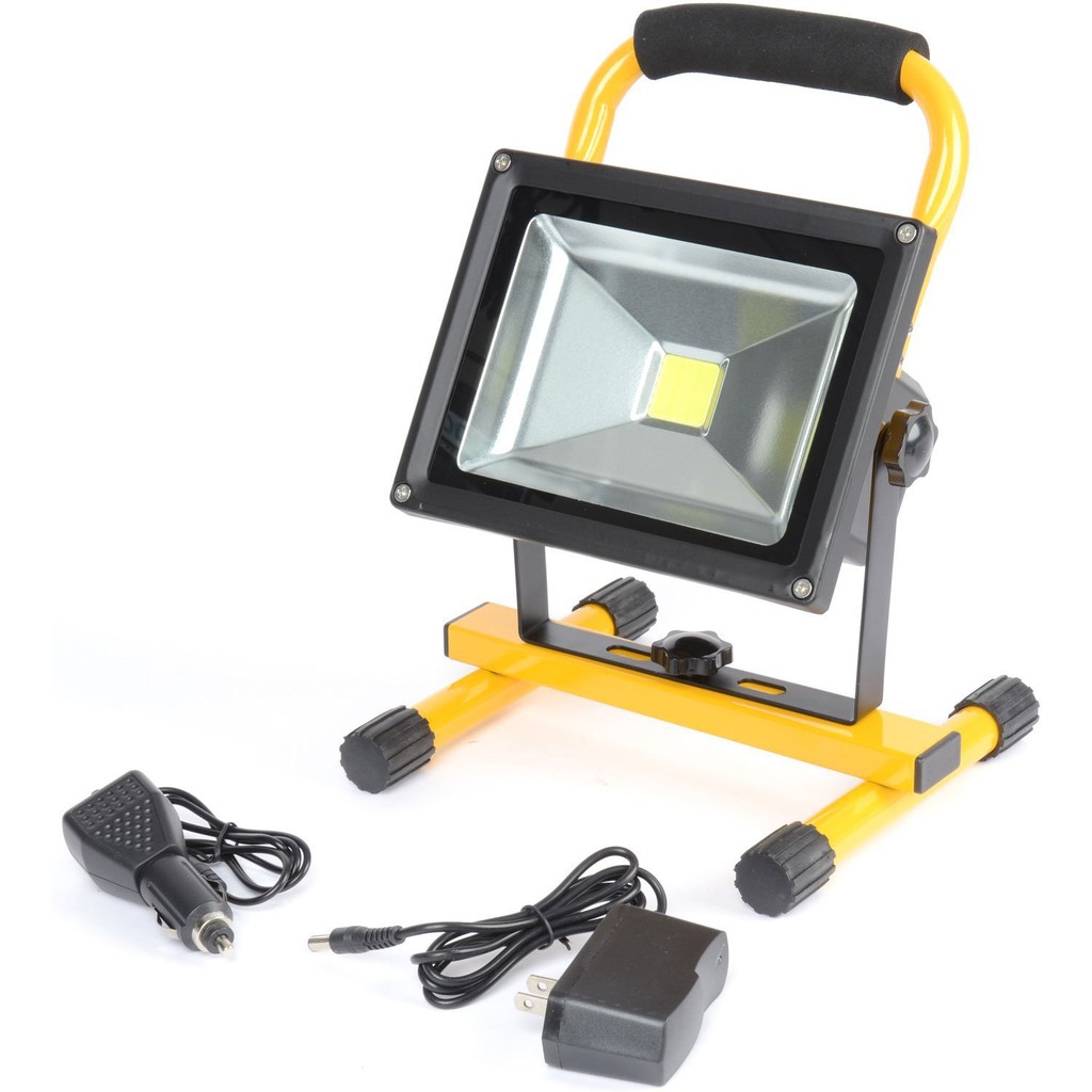 20W Rechargeable LED Flood Light portable Outdoor Work Light with DC ...