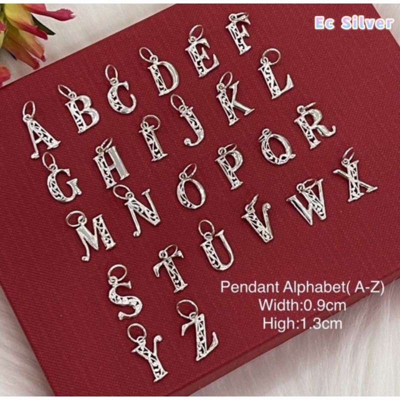 (PA4) Silver 925 Loket Huruf / Alphabet Pendant (A-Z) | Shopee Malaysia