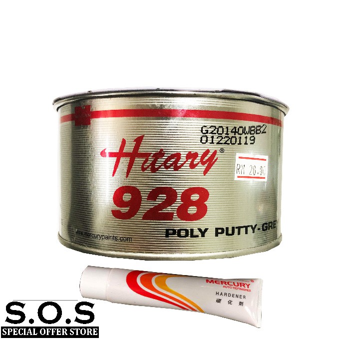PUTTY 928 MERCURY HITARY GREY 1KG | Shopee Malaysia