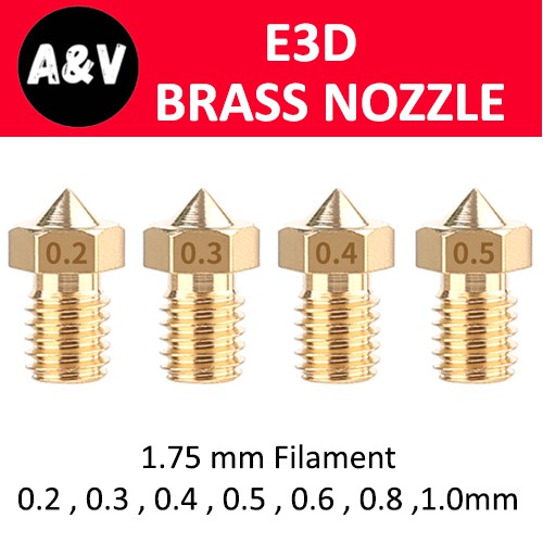 Replacement Nozzle E3D V5 V6 (1.75mm) M6 Thread | Shopee Malaysia